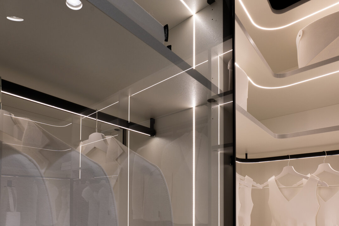 Innovative wardrobe lighting | Flexible strip lighting concept ...